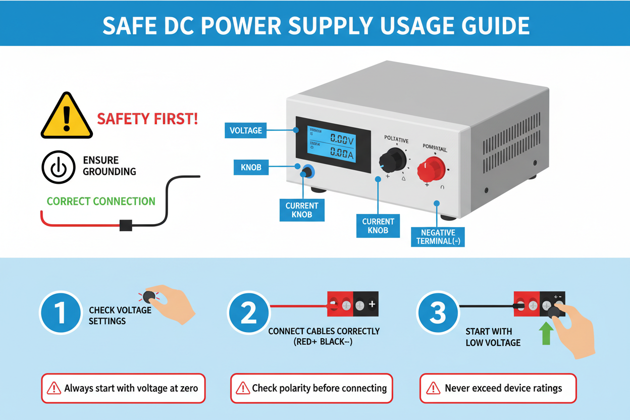 DC Power Supply How to Safely Use: Beginner's Guide – Kiprim