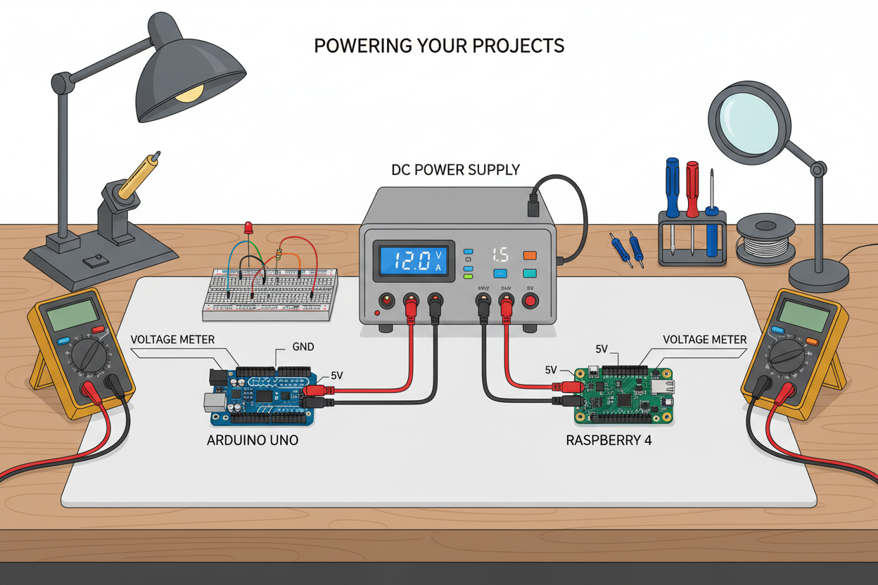 Using a DC Power Supply for Arduino & Raspberry Pi: The Maker's Guide ...